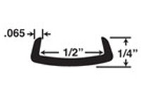 1/2in Black PVC U-Trim