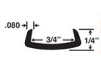 3/4in Black PVC U-Trim