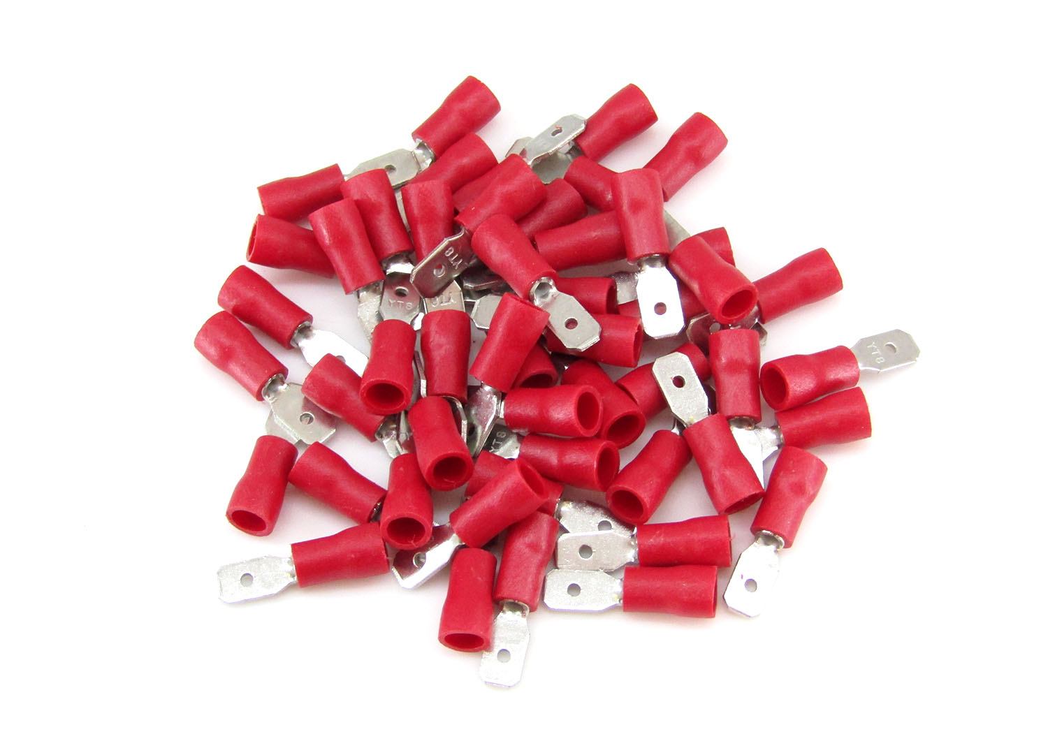 .187" Male Spade Crimps - 50 Pack