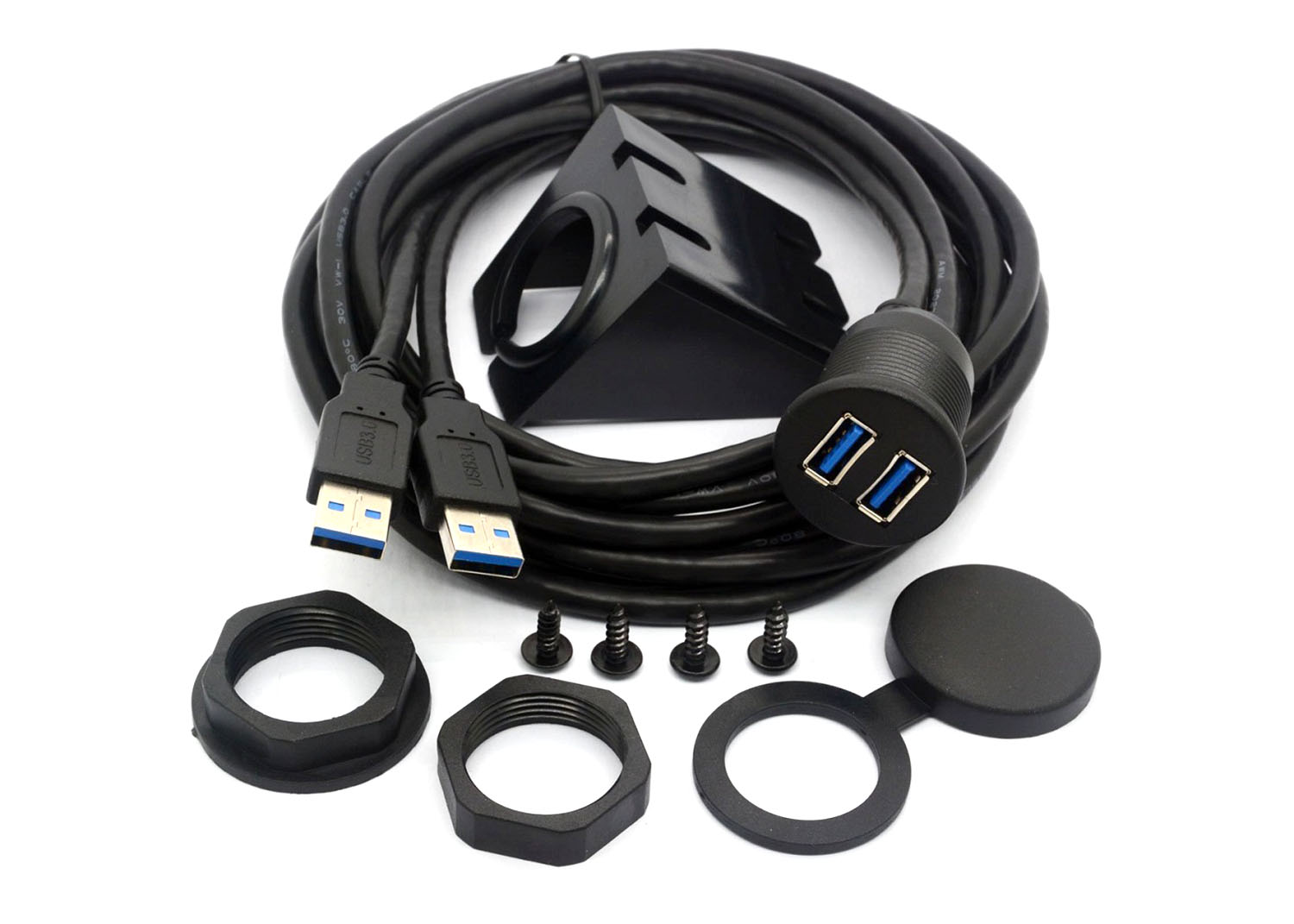 Cabinet Mount Dual USB 3.0 Port