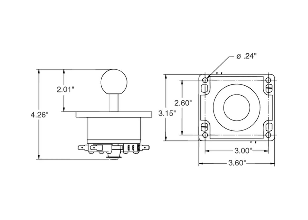 Arcade Joystick Dimensions