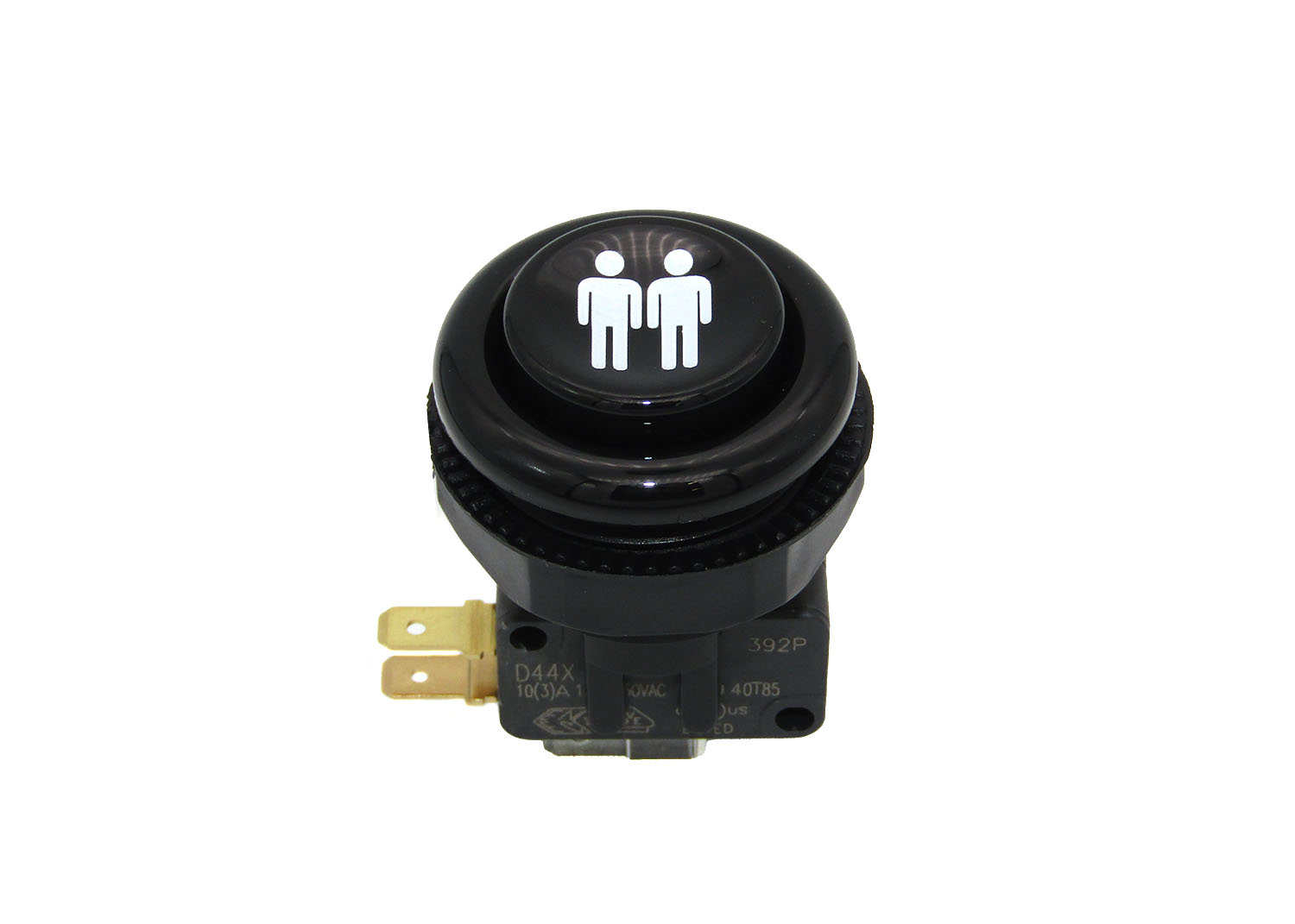 Industrias Lorenzo Short Concave Pushbutton - Black - Player 2