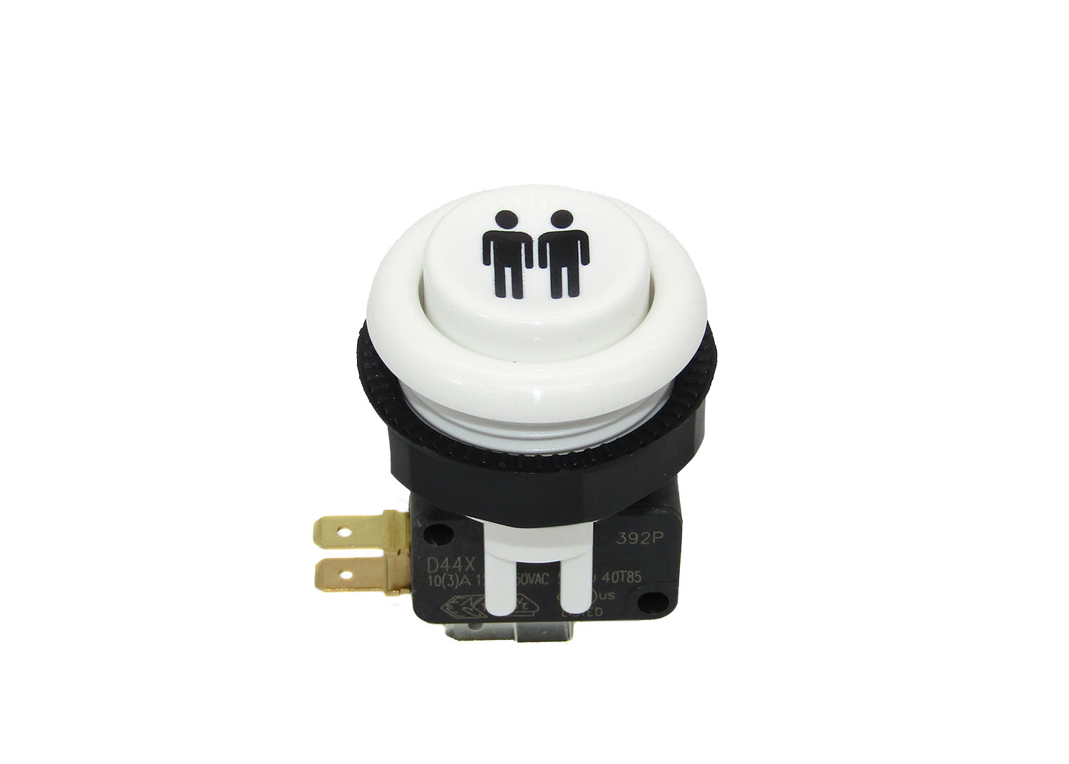 Industrias Lorenzo Short Concave Pushbutton - White - Player 2