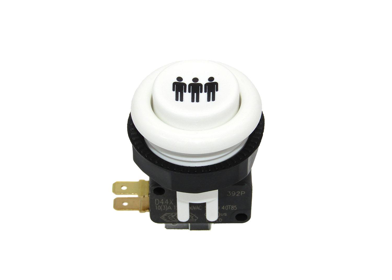 Industrias Lorenzo Short Concave Pushbutton - White - Player 3