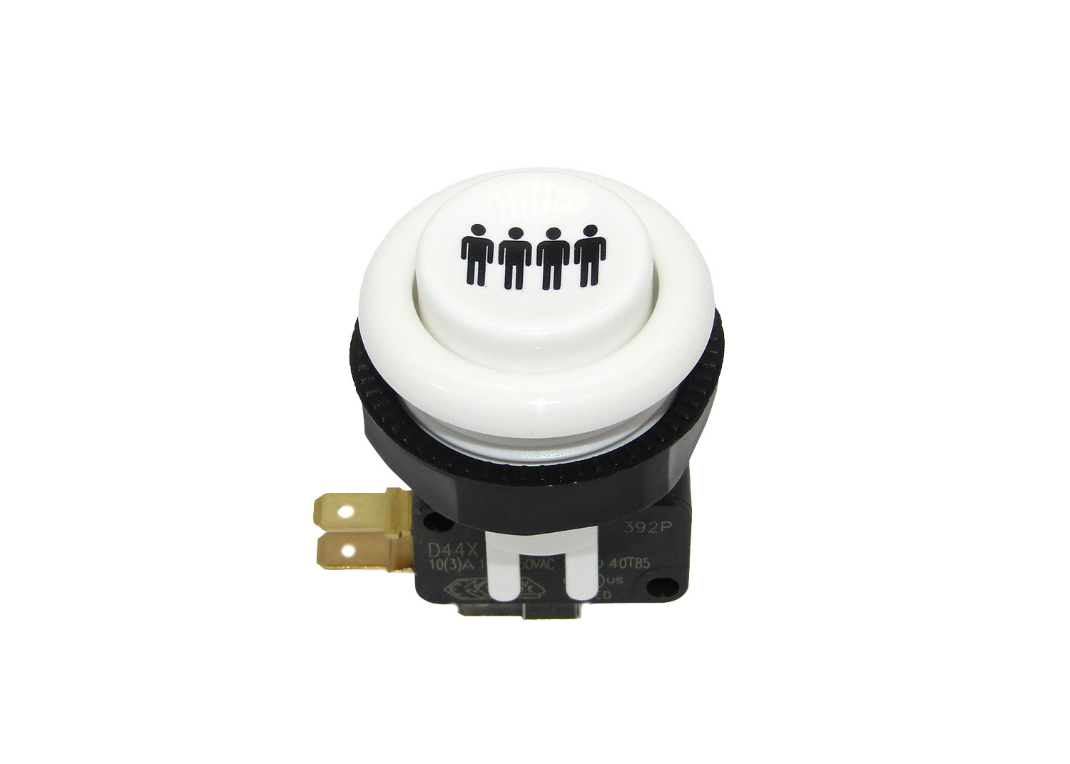 Industrias Lorenzo Short Concave Pushbutton - White - Player 4