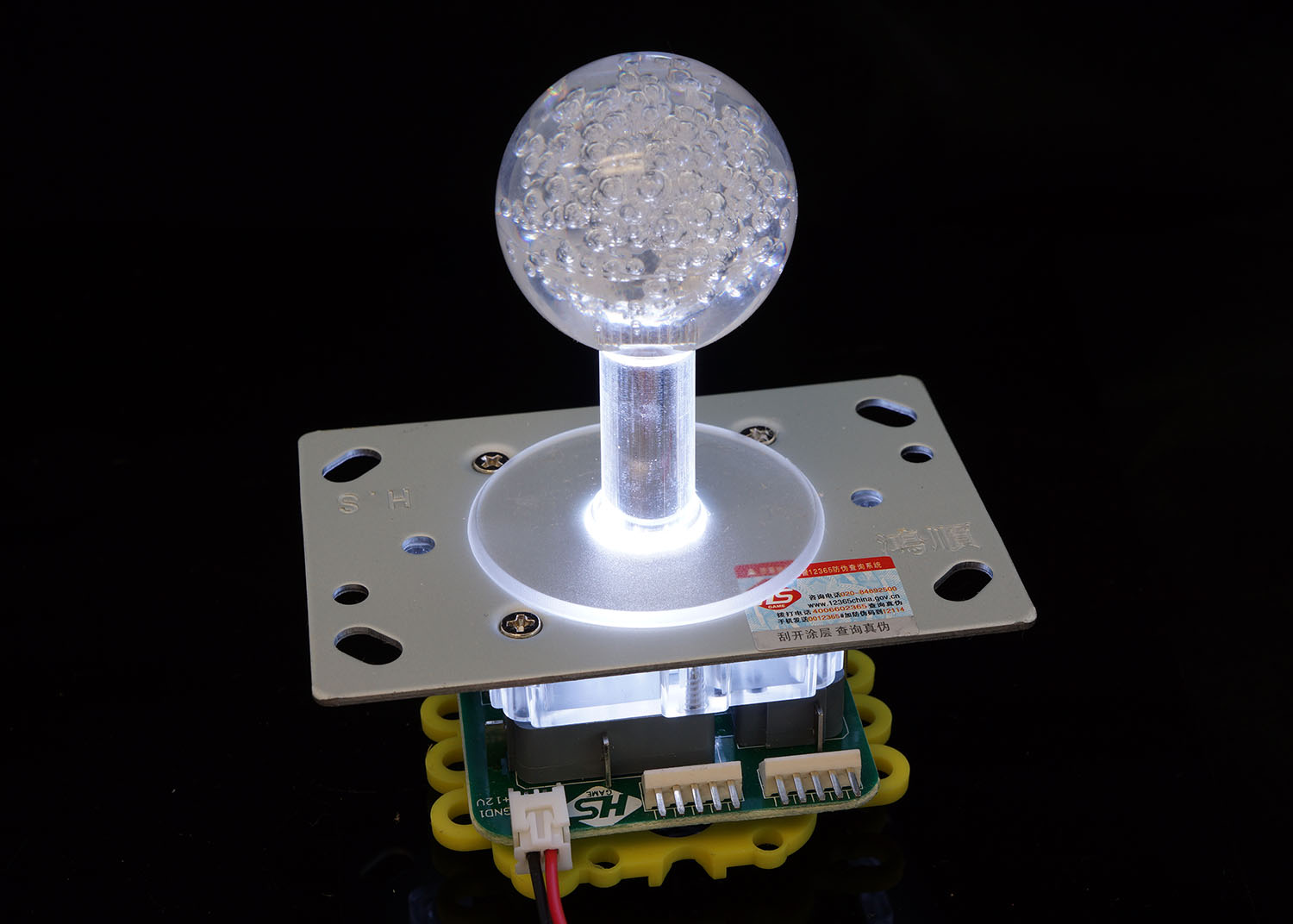 LED Joystick 2-4-8-way with White LED Ball Top
