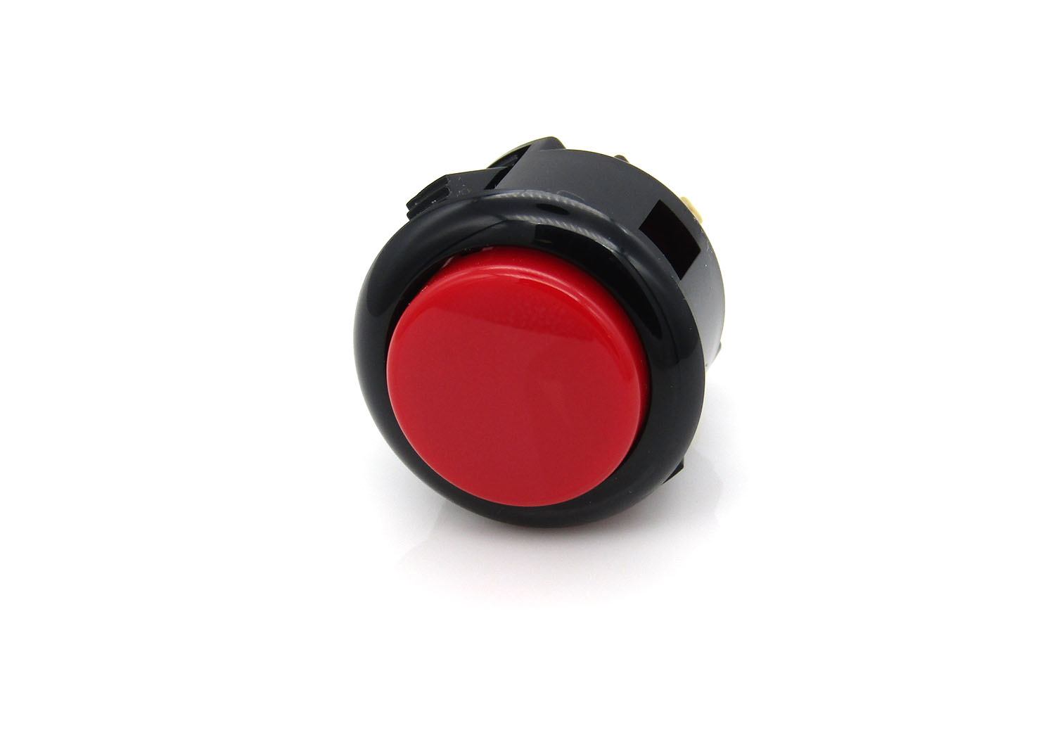Sanwa OBSF 24mm Pushbutton - Red with Black Bezel