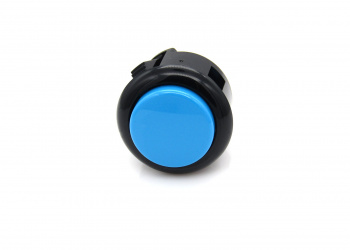 Sanwa OBSF 24mm Pushbutton - Light Blue with Black Bezel