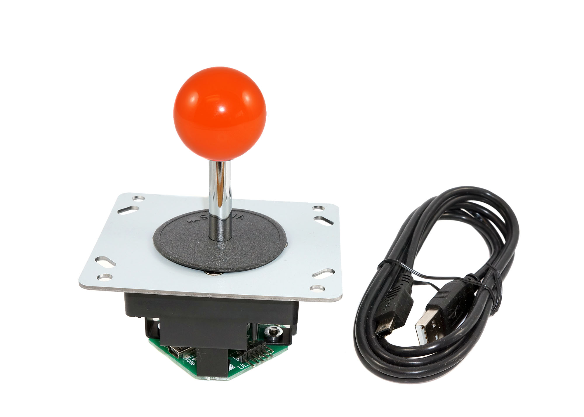Ultimarc UltraStik 360 Joystick with Orange Sanwa Ball Top
